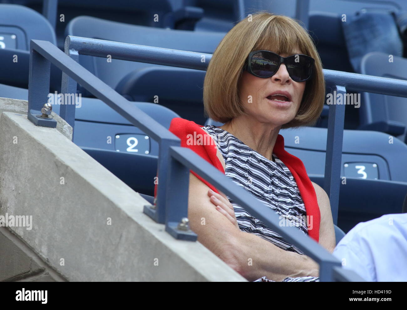2016 US Open Tennis Championships - Day 7 Featuring: Anna Wintour Where ...
