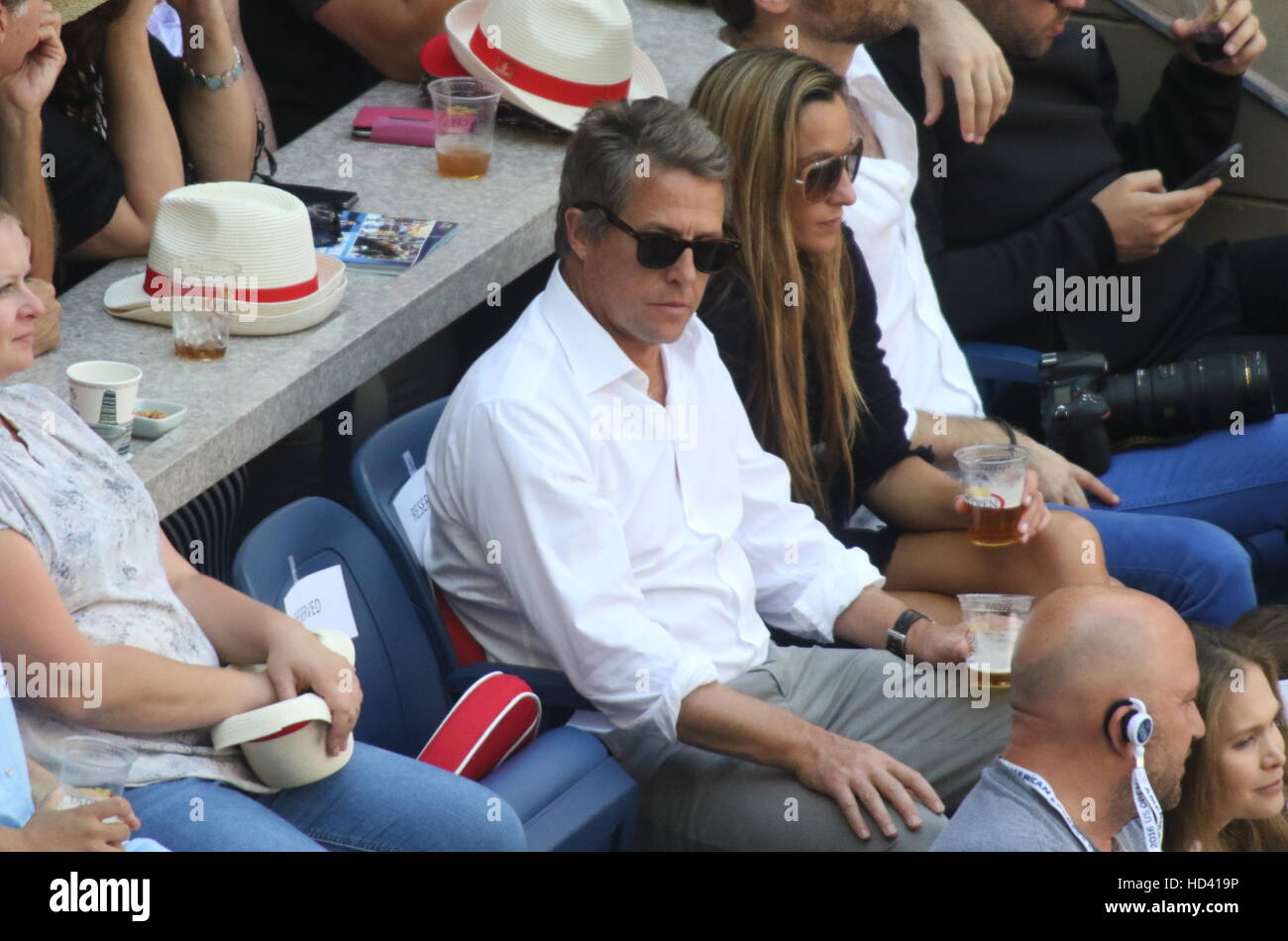 2016 US Open Tennis Championships - Day 7 Featuring: Hugh Grant, Anna ...