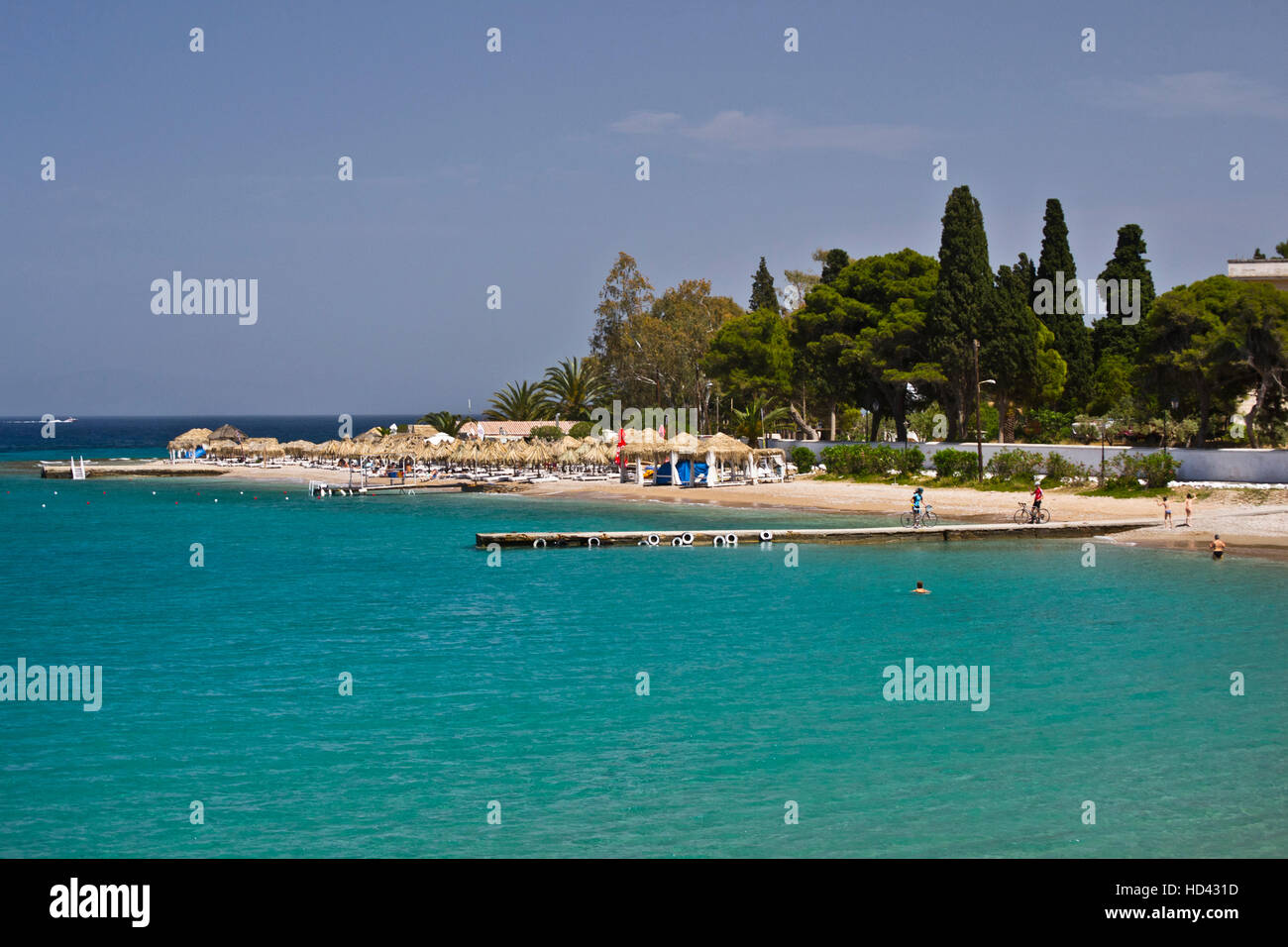 Spetses greece beach hi-res stock photography and images - Alamy