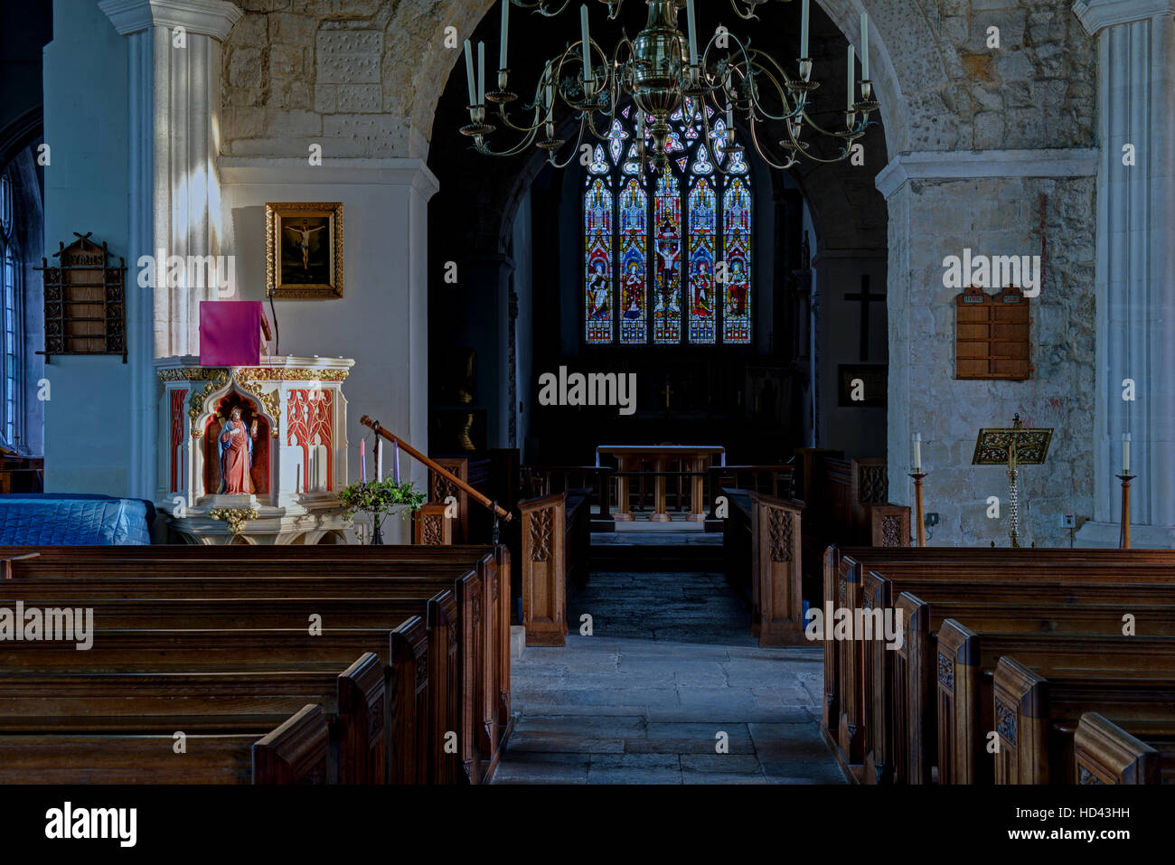Interior of St Andrew's Church, Colyton, Devon, England UK Stock Photo ...