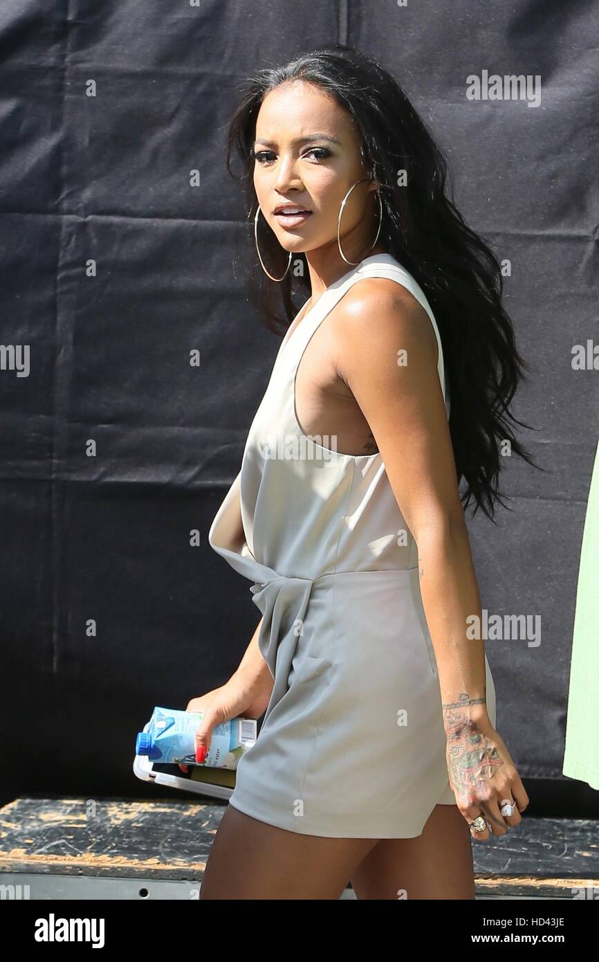 Karrueche Tran seen at Universal studios where she co-hosted Extra with ...