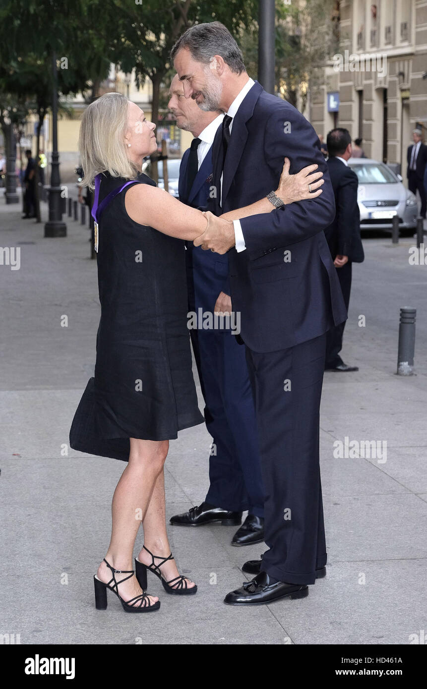 King Felipe of Spain attends the funeral of Prince Marco of Hohenlohe ...