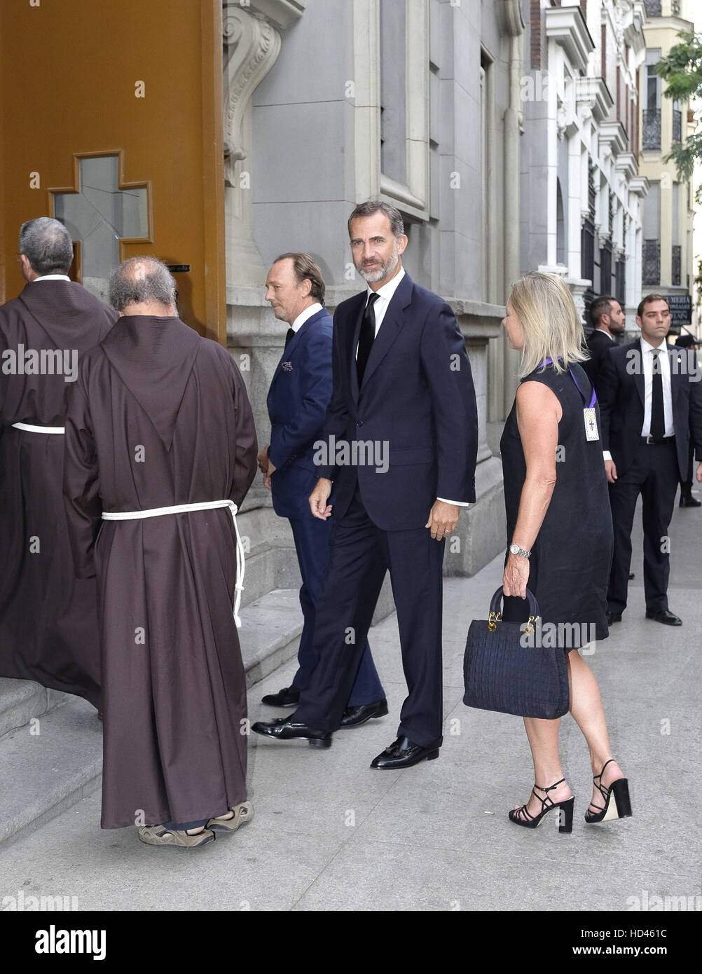 King Felipe of Spain attends the funeral of Prince Marco of Hohenlohe ...
