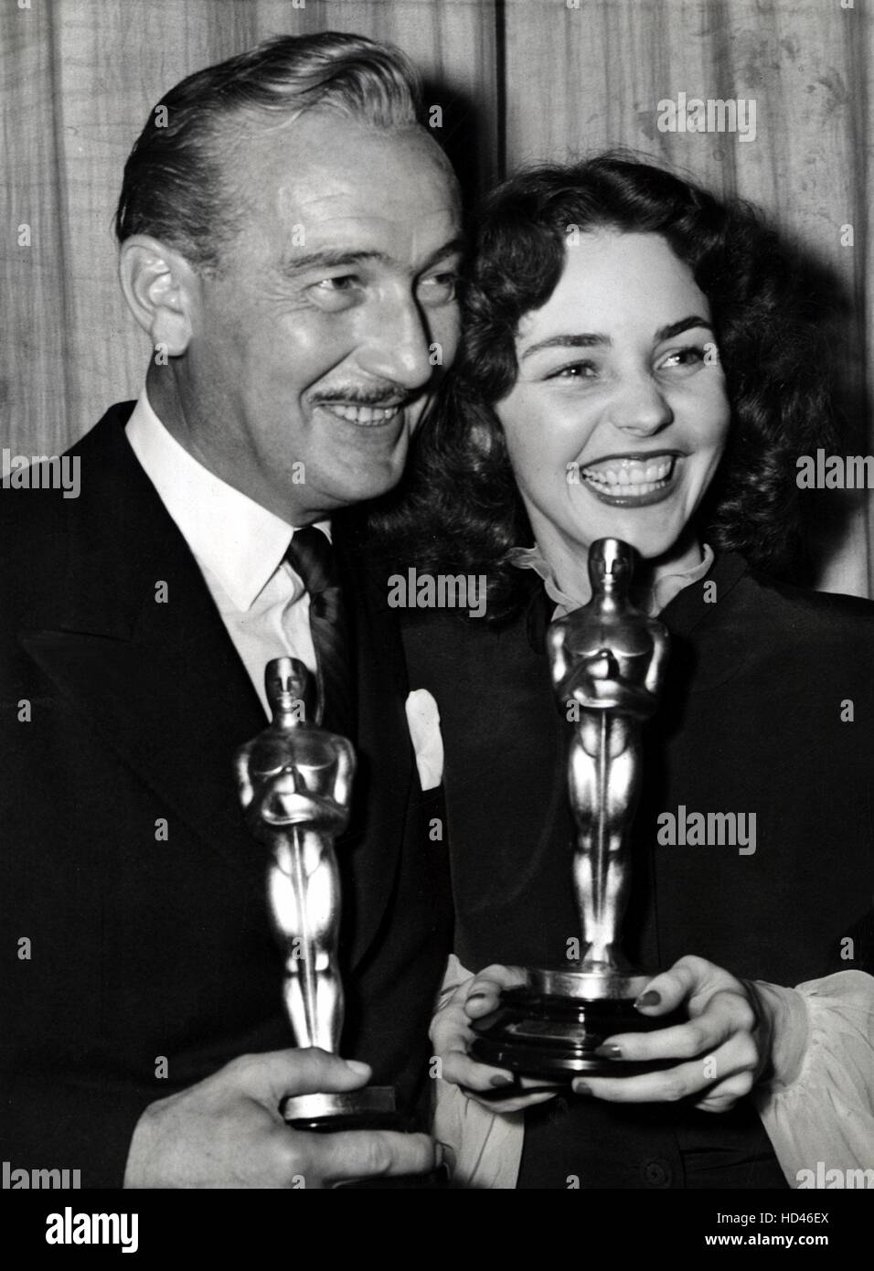 1943: PAUL LUKAS [Best Actor, WATCH ON THE RHINE] and JENNIFER JONES ...
