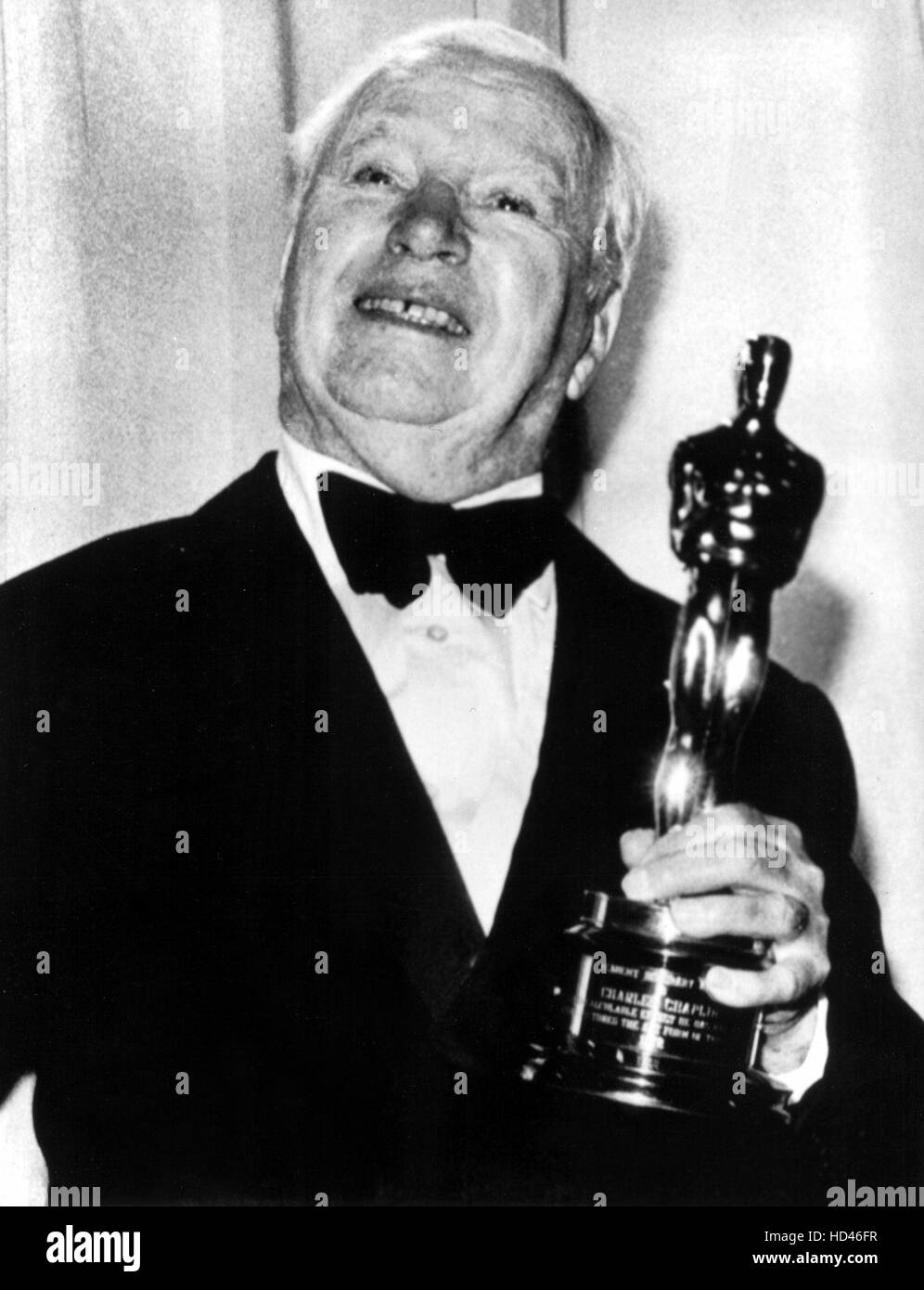 1972: CHARLIE CHAPLIN beams with joy at the receipt of his special ...