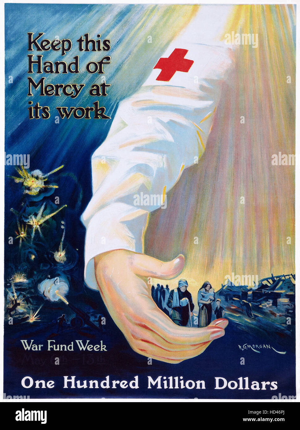 WORLD WAR I, Red Cross propaganda poster, ca. 1914-1918 Stock Photo - Alamy