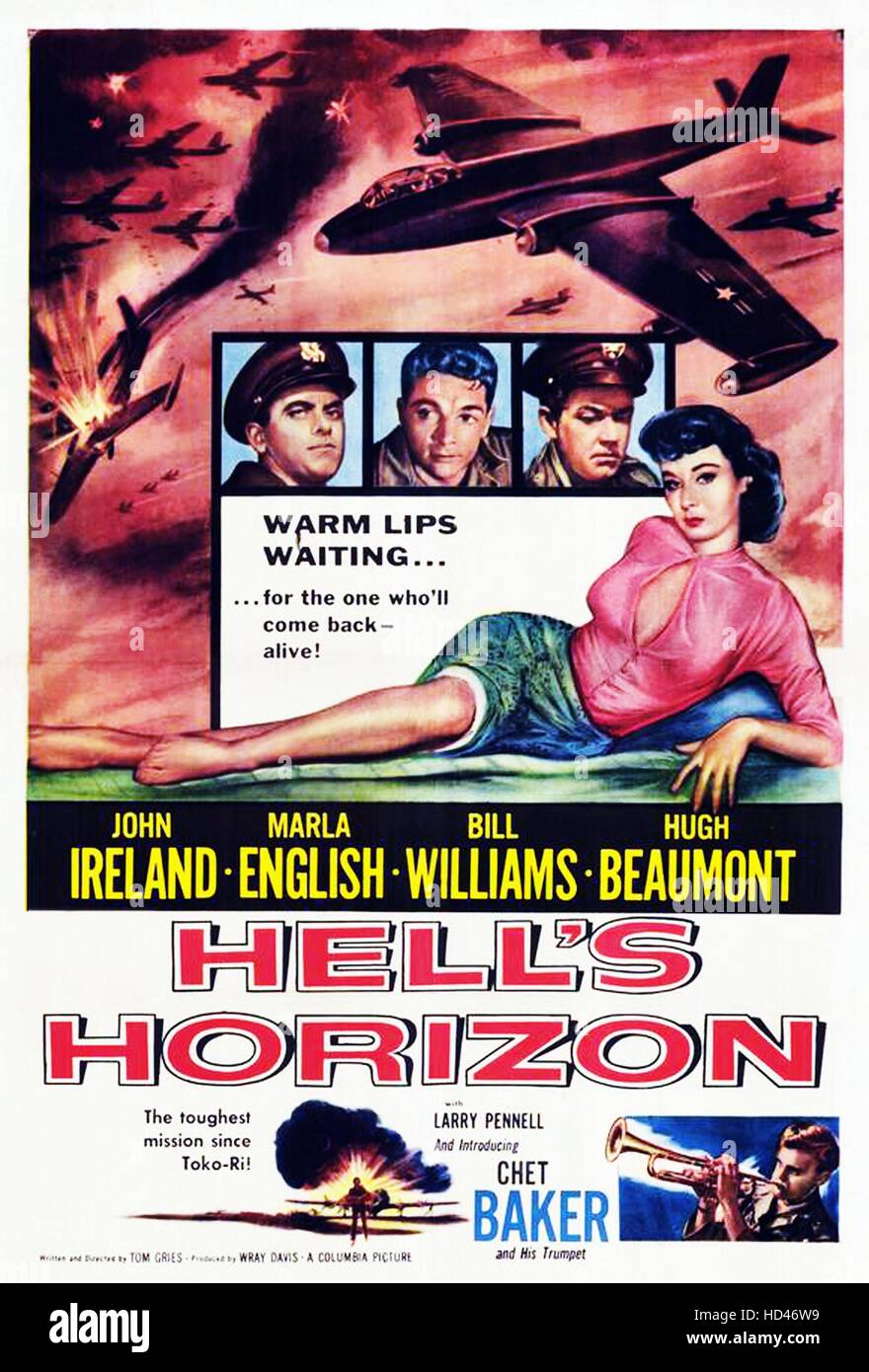HELL'S HORIZON, from left: John Ireland, Larry Pennell, Bill Williams ...