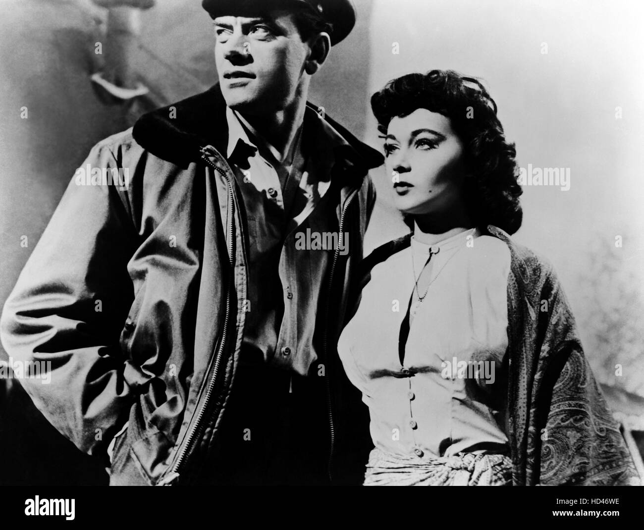 HELL'S HORIZON, from left: John Ireland, Marla English, 1955, hhrzn stl ...