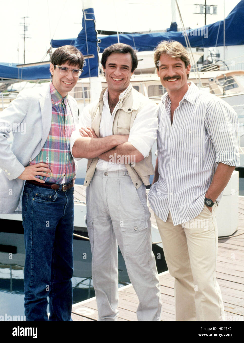 RIPTIDE, (l-r): Thom Bray, Joe Penny, Perry King, 1984-86, (c)Stephen J.Cannell Productions ...