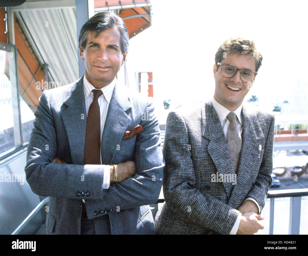 SPIES,from left: George Hamilton, Gary Kooeger, 1987, © CBS/courtesy ...