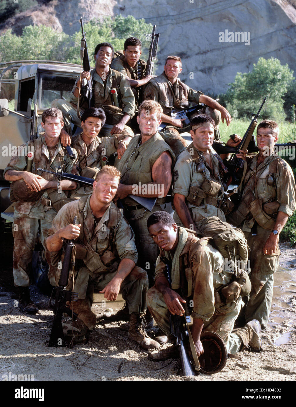 TOUR OF DUTY, (Front L-R), Eric Bruskotter, Stan Foster, (Center L-R ...