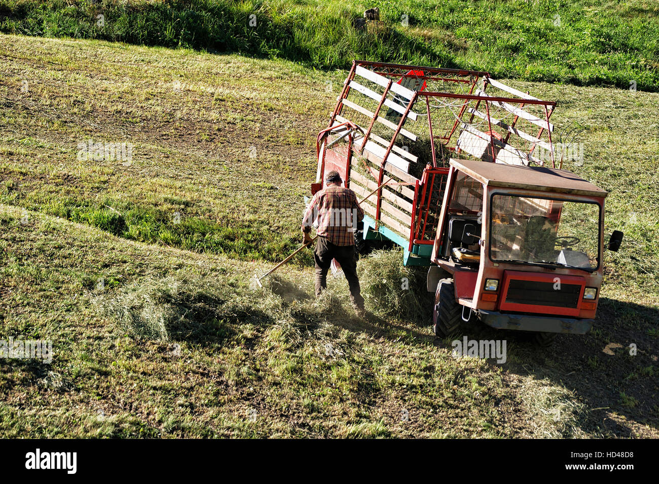 Farmer in tractor doing agricultural hi-res stock photography and ...