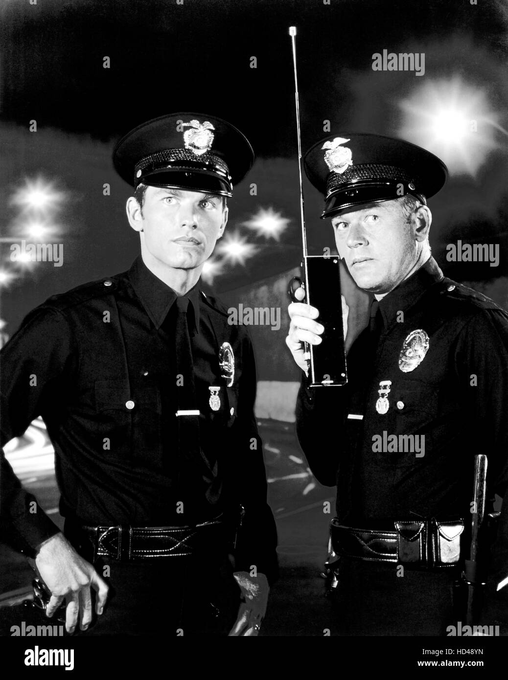 ADAM-12, (from left): Kent McCord, Martin Milner, 1968-75 Stock Photo ...