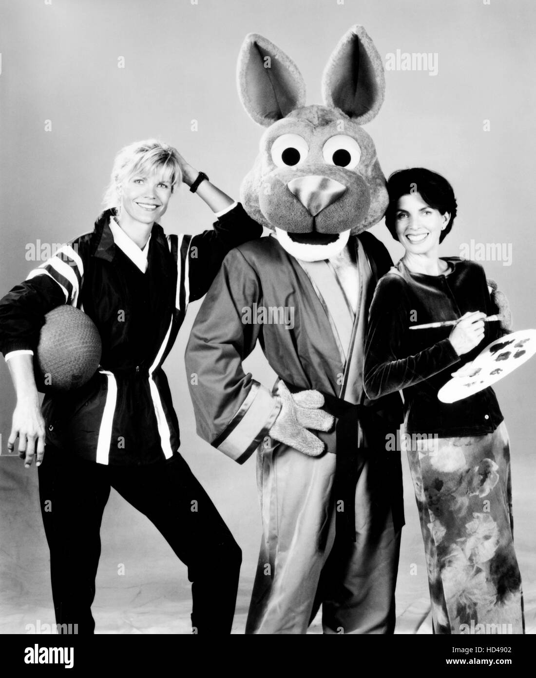 ADVENTURES WITH KANGA RODDY, (from left): Karen Lott, Kanga Roddy ...