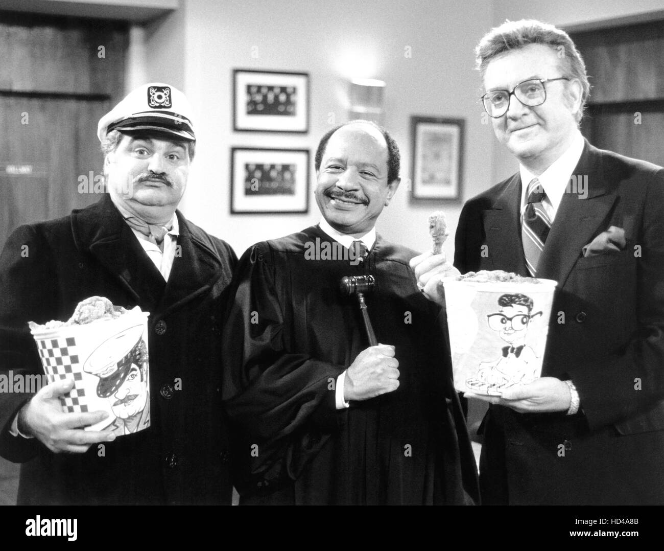AMEN, from left: Frank Marino, Sherman Hemsley, Steve Allen, 'Lights ...