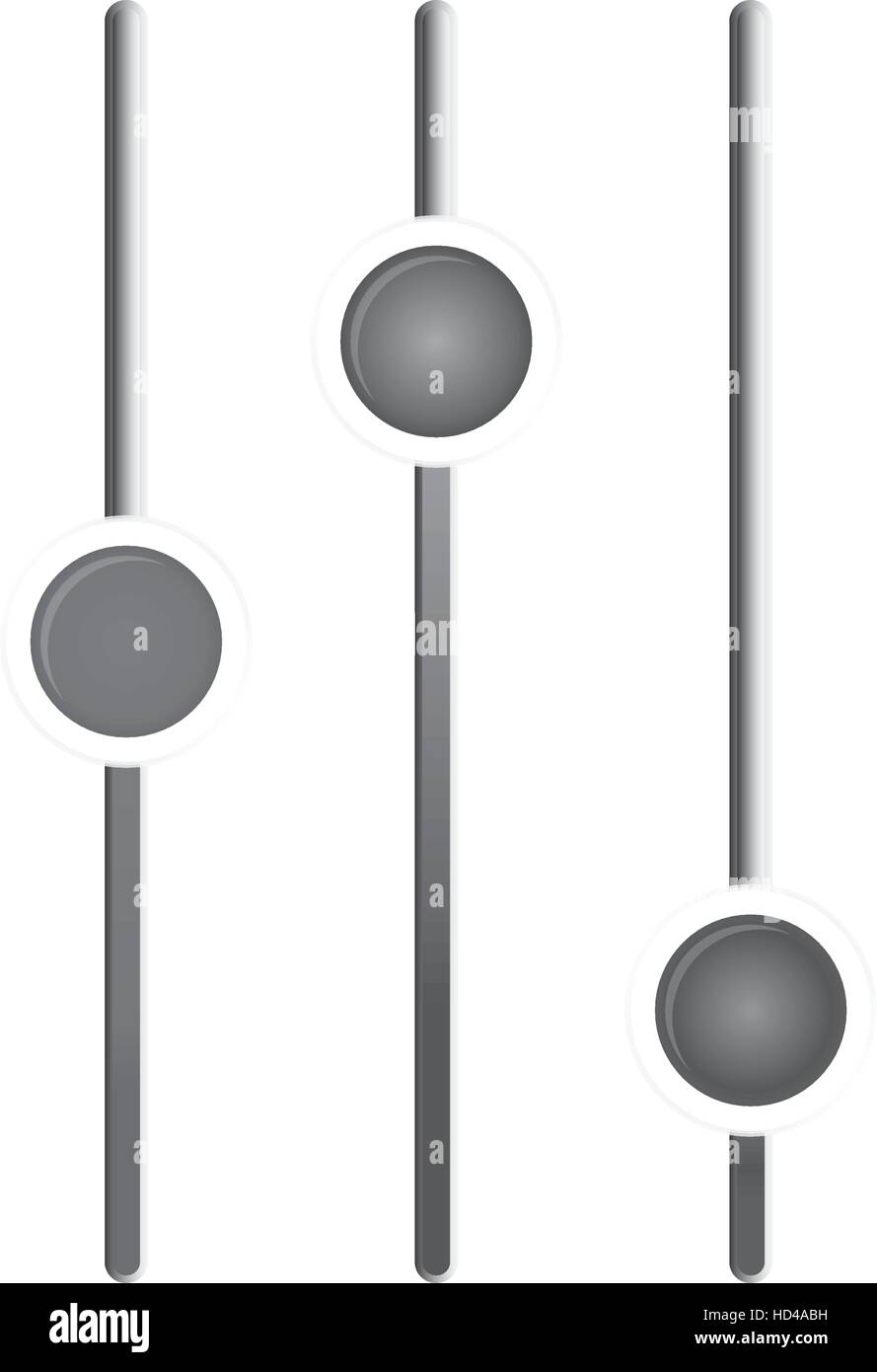 Volume settings buttons icon over white background. vector illustration ...