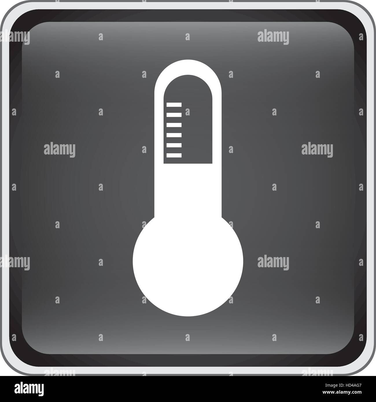 thermometer instrument icon inside square over white background. vector ...
