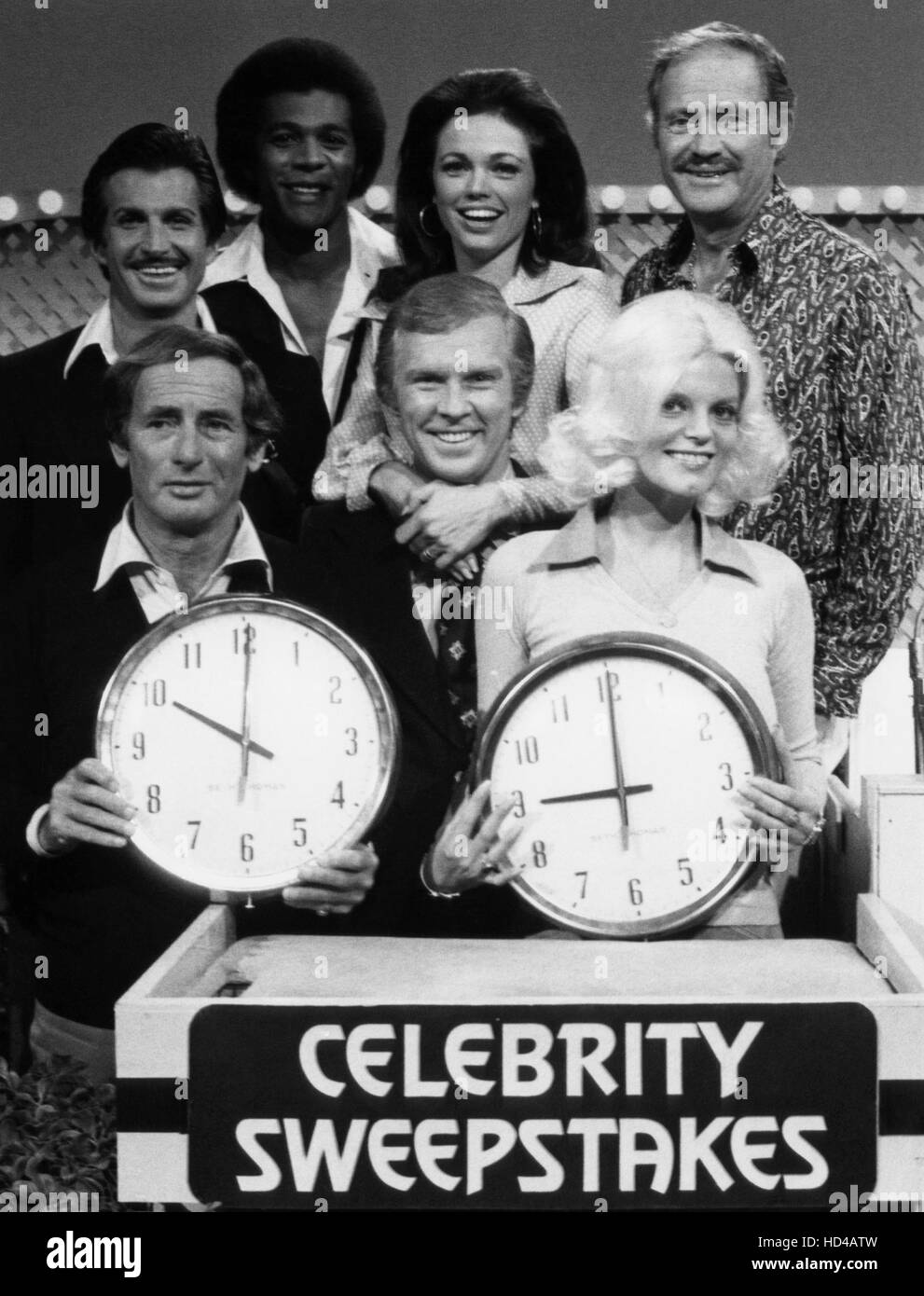 CELEBRITY SWEEPSTAKES, (clockwise from lower right) Carol Wayne, host ...