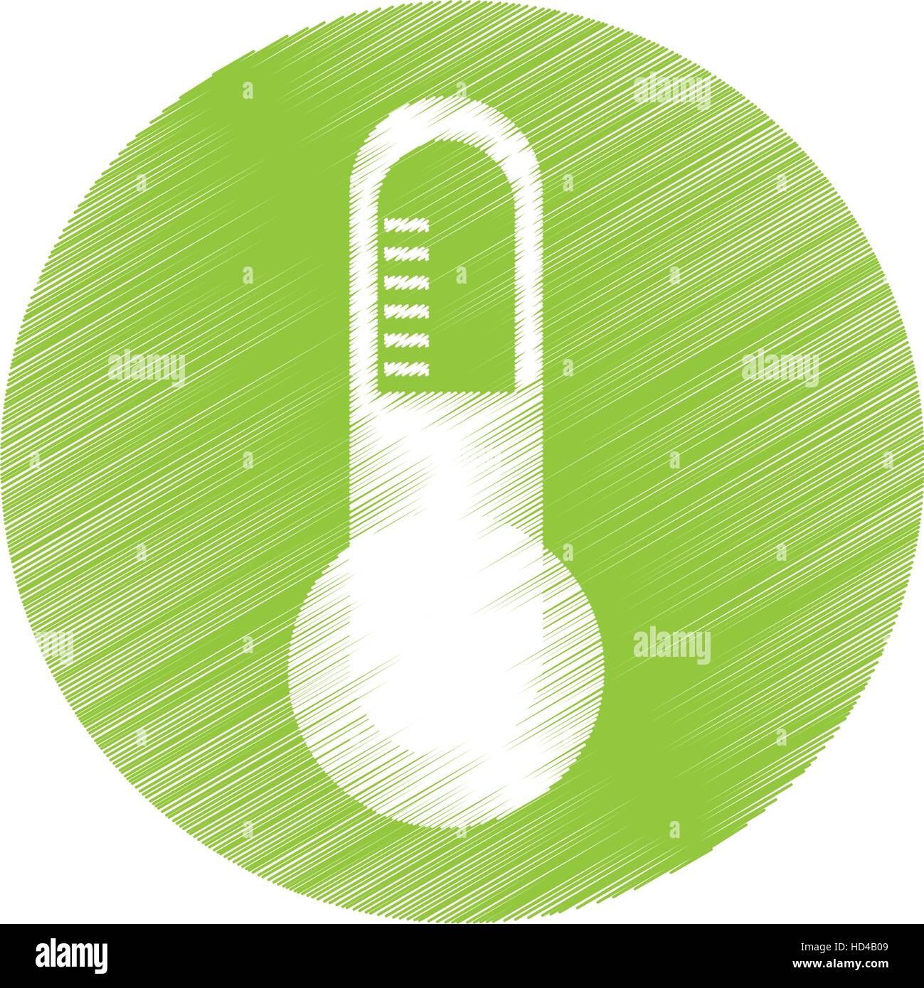 thermometer instrument icon inside green circle over white background ...