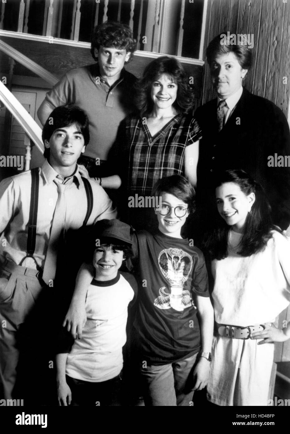 CHARLES IN CHARGE, (back row): Willie Aames, Julie Cobb, James Widdoes ...