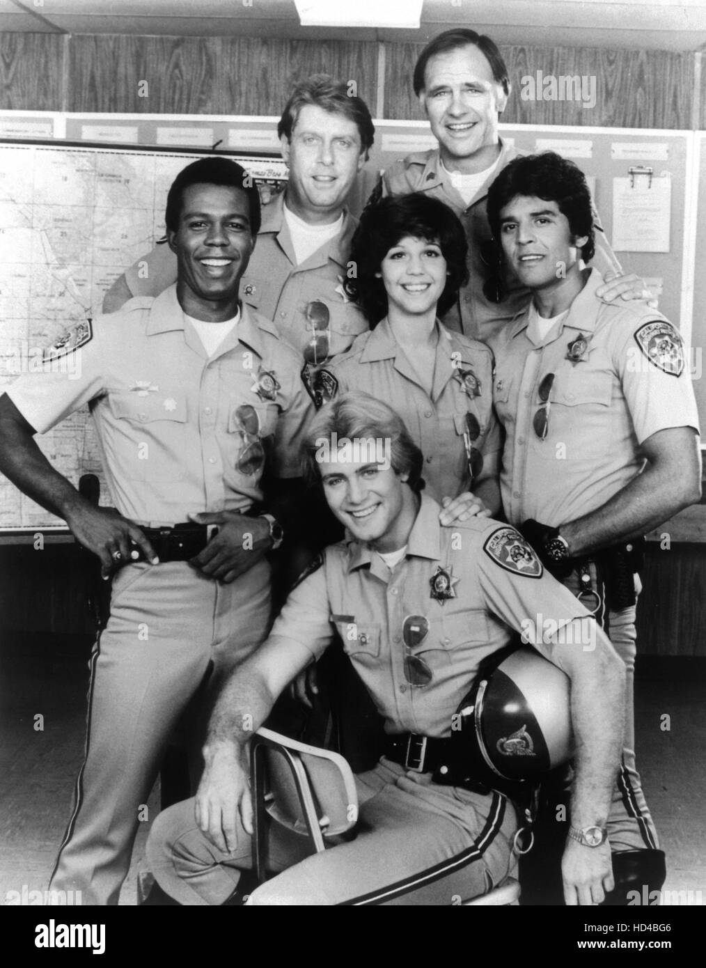CHIPS, clockwise from front, Tom Reilly, Clarence Gilyard, Jr., Paul ...