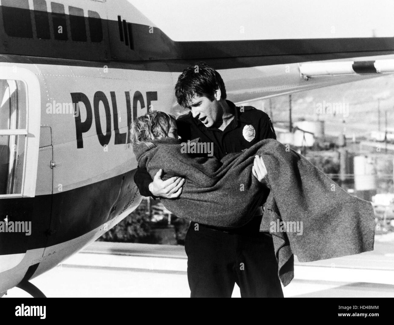CHOPPER ONE, Jim McMullan carrying Reid Rondell, 1974 Stock Photo - Alamy
