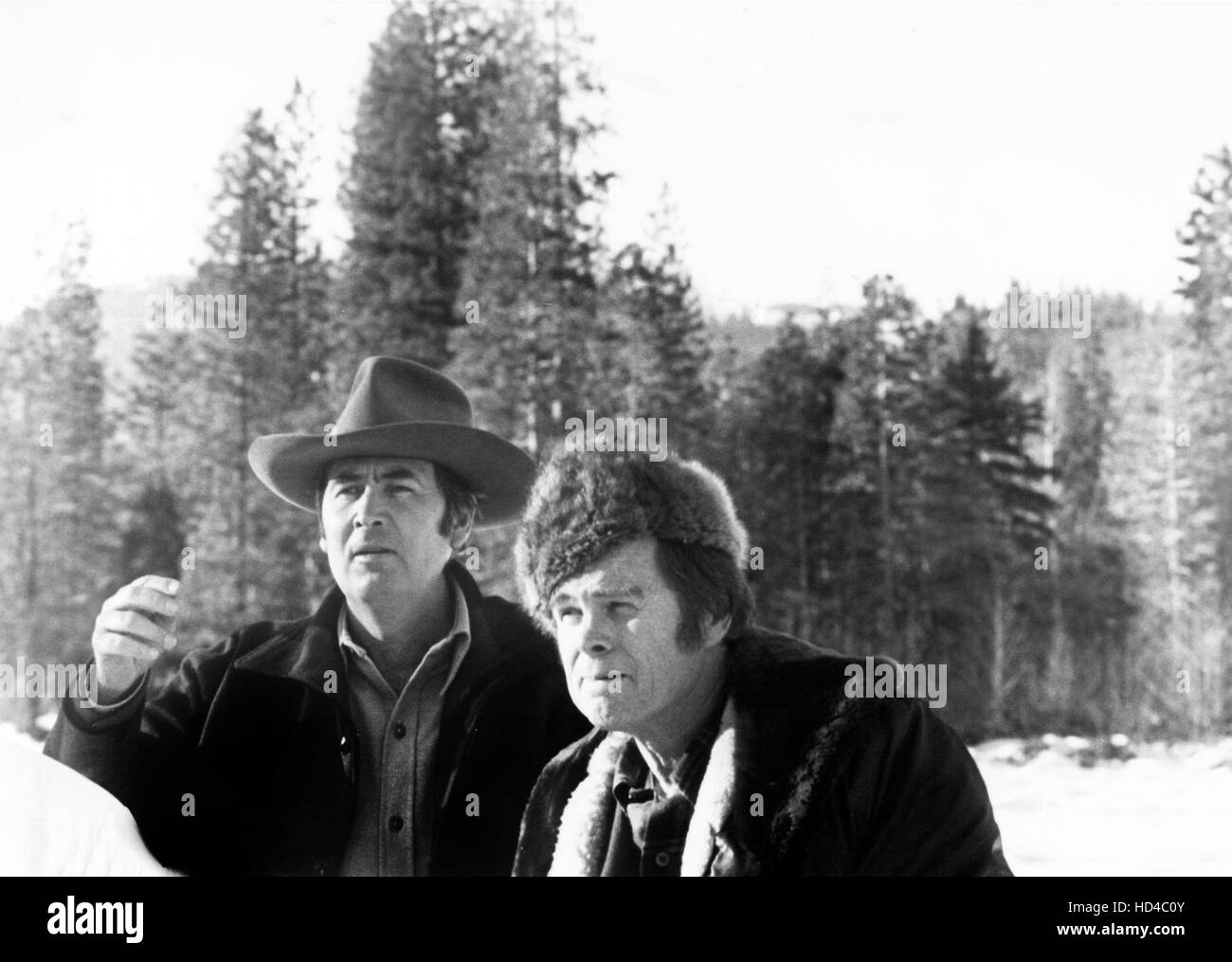 CLIMB AN ANGRY MOUNTAIN, l-r: Fess Parker, Barry Nelson, 1972 Stock ...