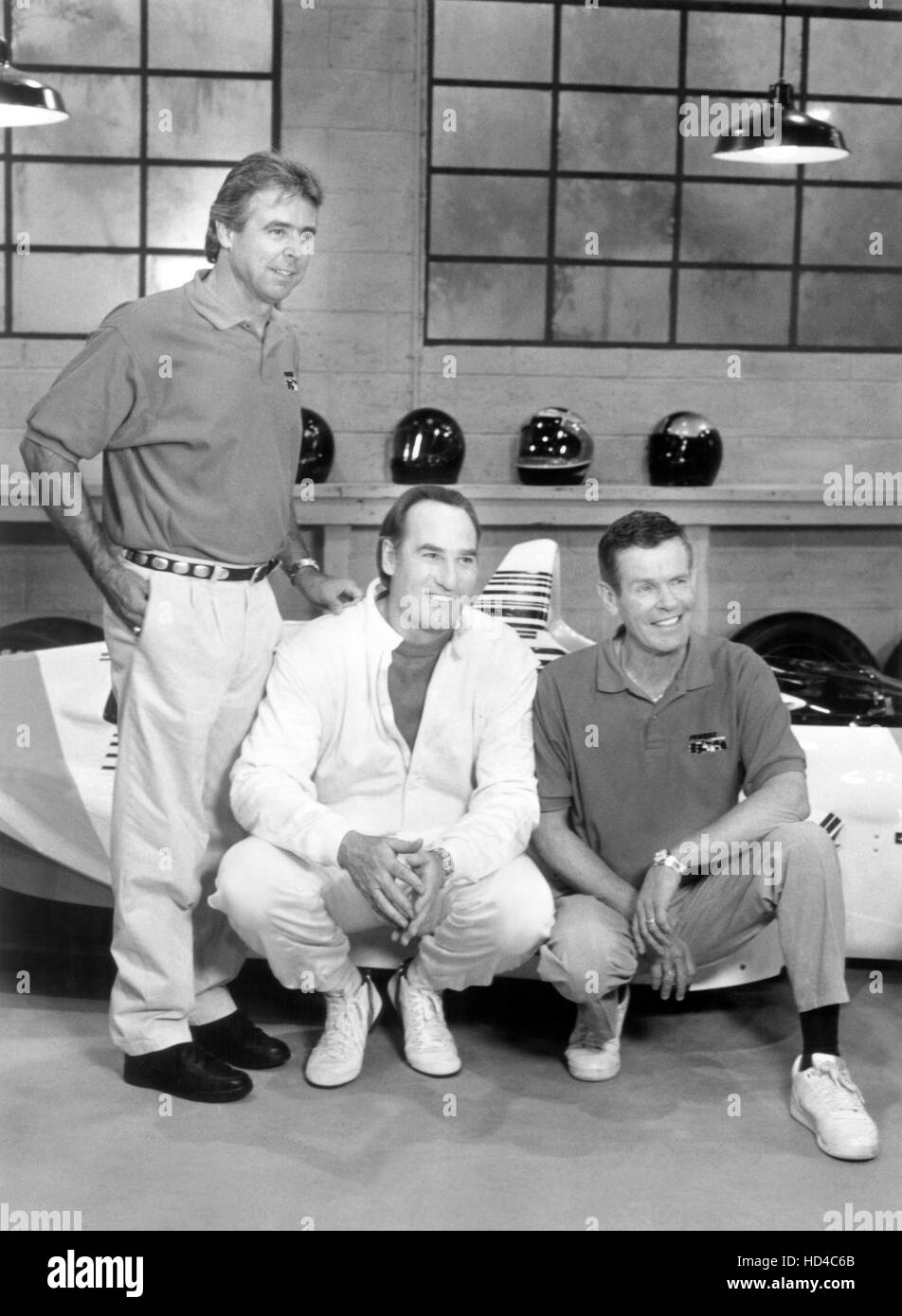 COACH, (from left): Rick Mears, Craig T. Nelson, Bobby Unser Jr., 'Head ...