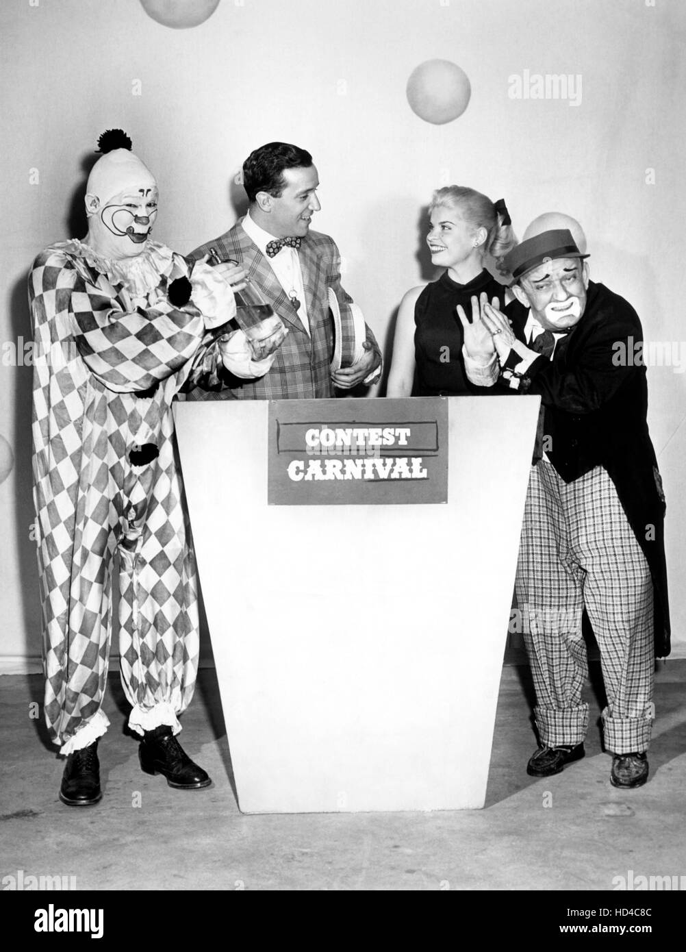 CONTEST CARNIVAL, from left: Phil Sheridan as 'Kernel,' Gene Crane ...