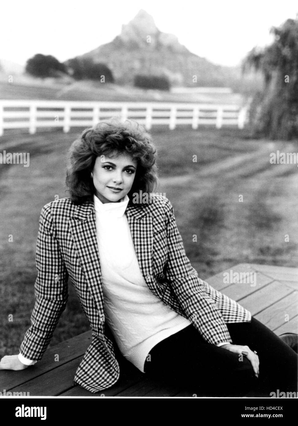 THE COLBYS, Emma Samms, 1985-87 (1986 photo), ©Aaron Spelling Prod ...