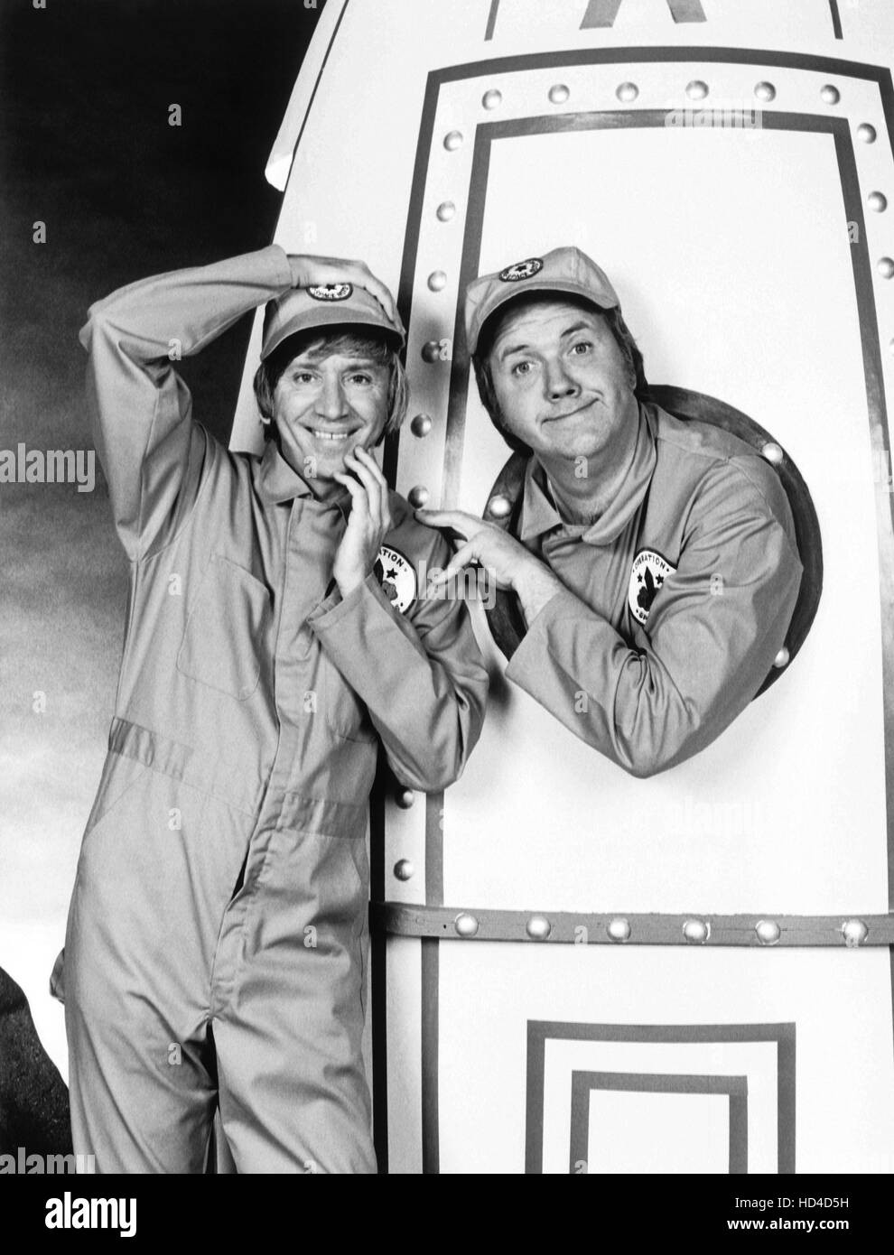 FAR OUT SPACE NUTS, from left: Bob Denver, Chuck McCann, 1975-76 Stock ...