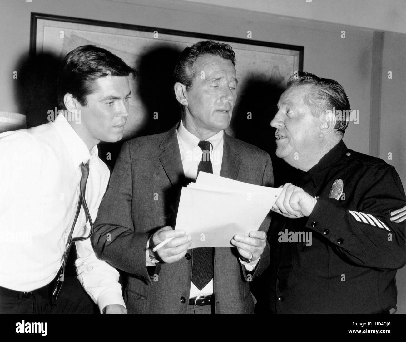 FELONY SQUAD, from left, Dennis Cole, Howard Duff, Ben Alexander, 1966 ...