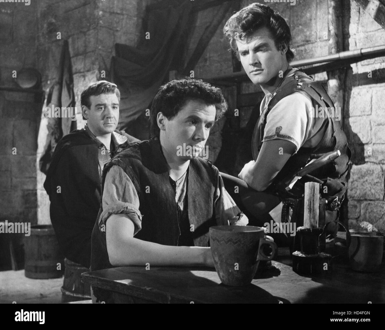 IVANHOE, Robert Brown, Leo Maguire, Roger Moore, 1958-1959 Stock Photo ...