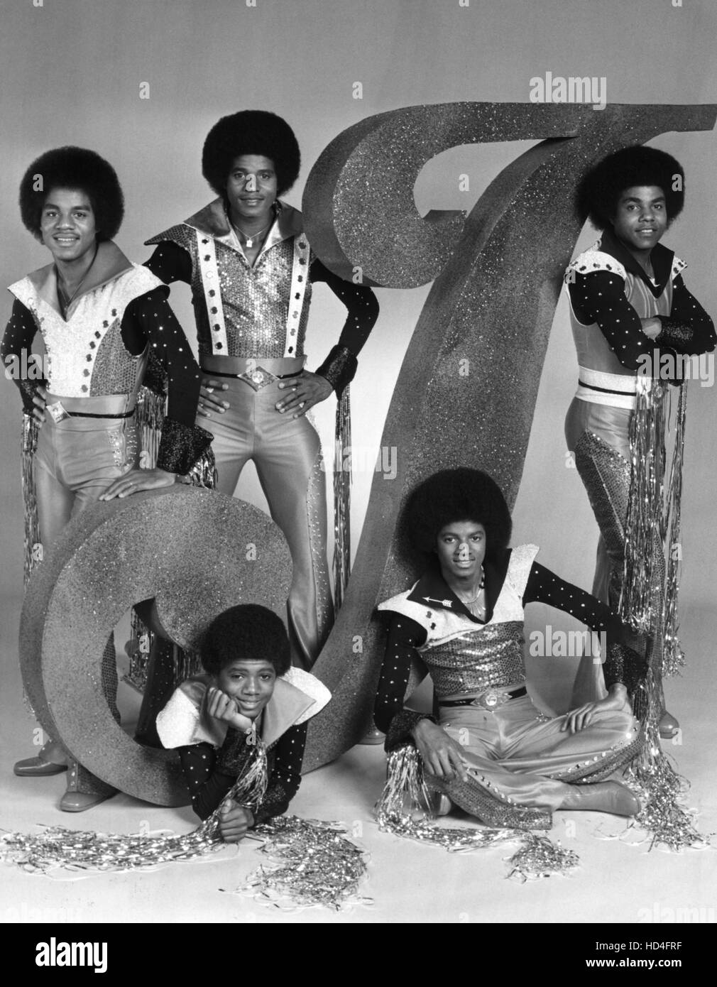 THE JACKSONS, (standing, from left): Marlon Jackson, Jackie Jackson ...