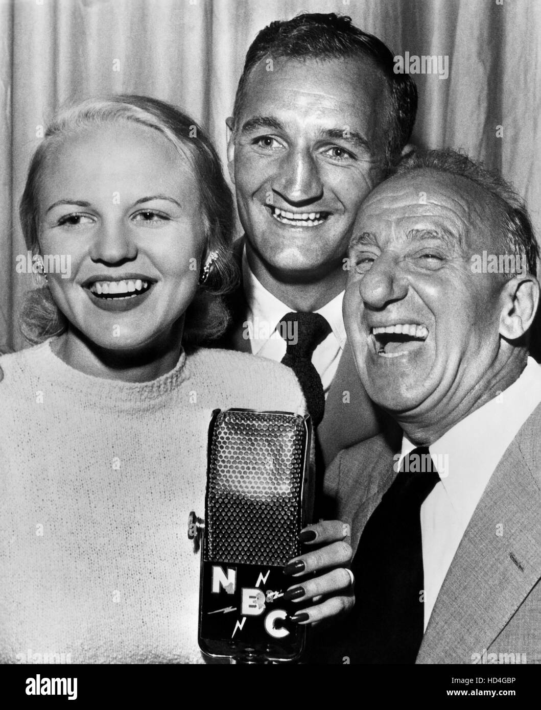 THE JIMMY DURANTE SHOW, Peggy Lee, Tom Harman, Jimmy Durante, ca. 1950s ...