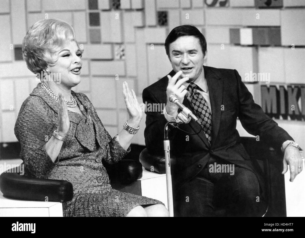 THE MIKE DOUGLAS SHOW, from left, guest Virginia Graham, host Mike ...