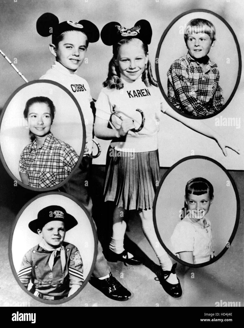 MICKEY MOUSE CLUB, Cubby O'Brien, Karen Pendleton, 1955-1959, with ...