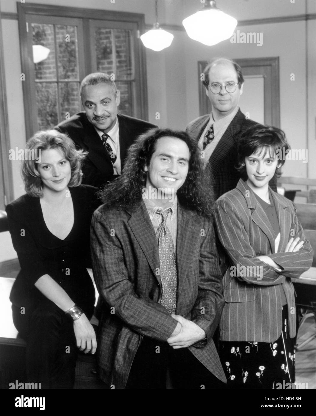 MR. RHODES, (from left): Farrah Forke, Ron Glass, Tom Rhodes, Stephen ...