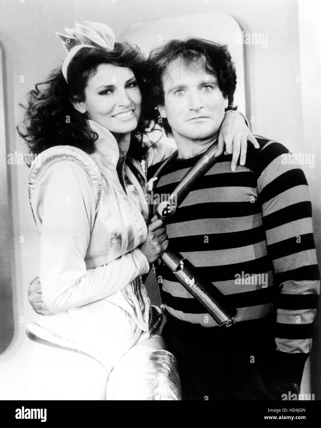 MORK & MINDY, from left: Raquel Welch, Robin Williams in 'Mork vs. the ...