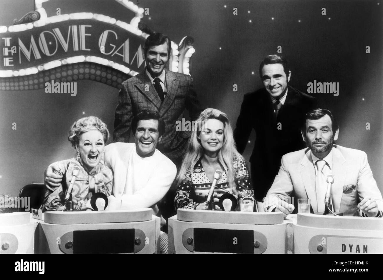 THE MOVIE GAME, Phyllis Diller, Hugh O'Brian, host Sonny Fox, Dyan ...