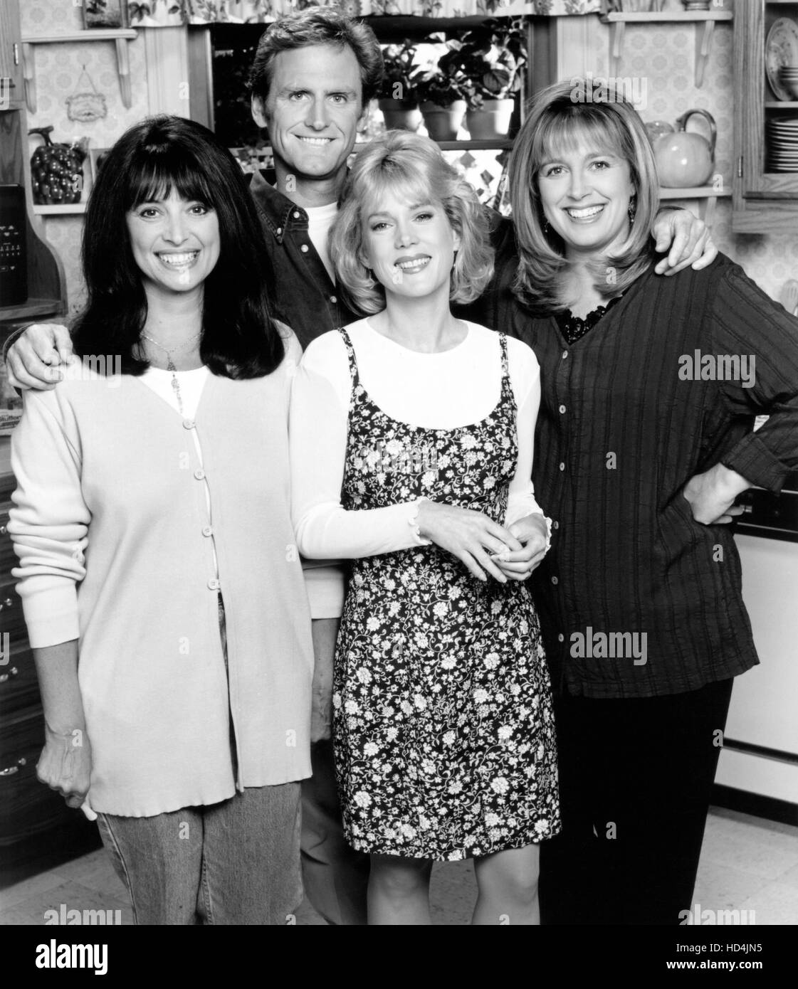 THE MOMMIES, (from left): Marilyn Kentz, Jere Burns, Julia Duffy, Caryl ...