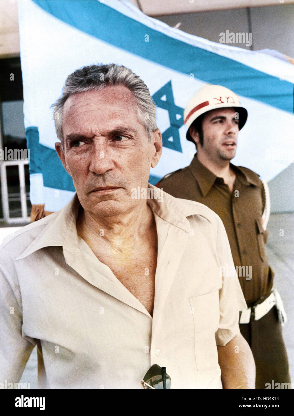 RAID ON ENTEBBE, Peter Finch, (as Yitzhak Rabin), 1976. TM & Copyright ...