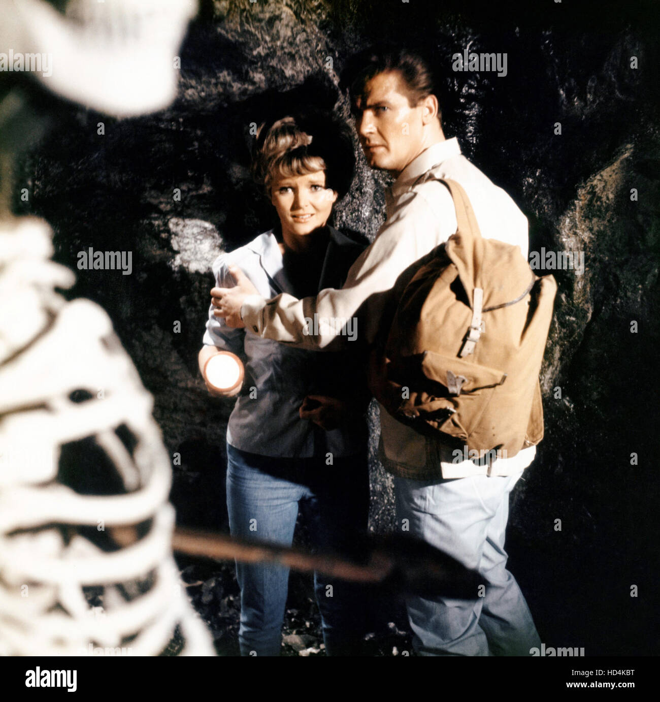 THE SAINT, (from left): Erica Rogers, Roger Moore, 'The Old Treasure ...