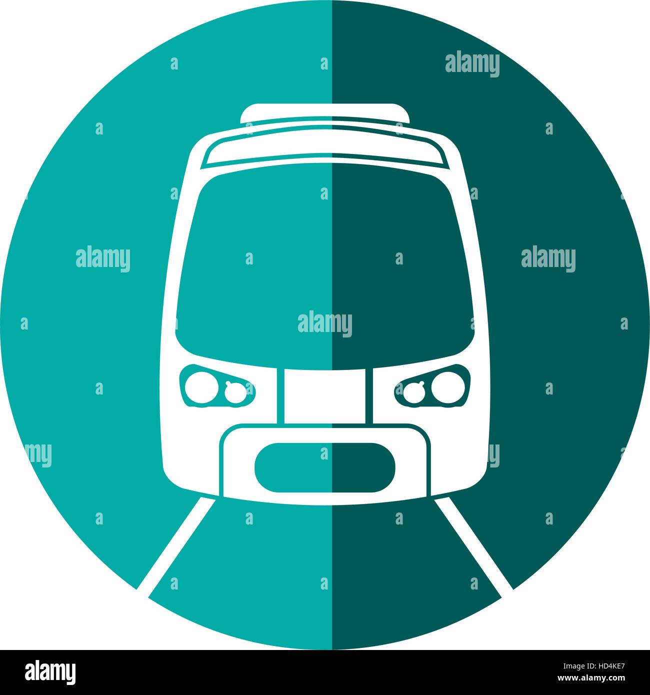 high speed train passenger rail road green circle Stock Vector Image ...
