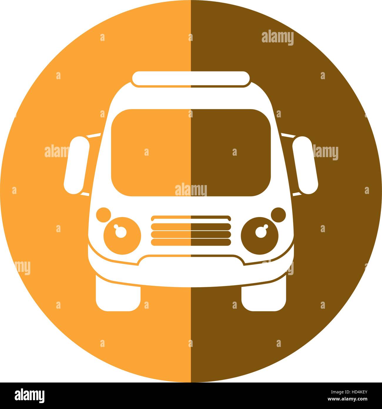 School bus circle icon hi-res stock photography and images - Alamy