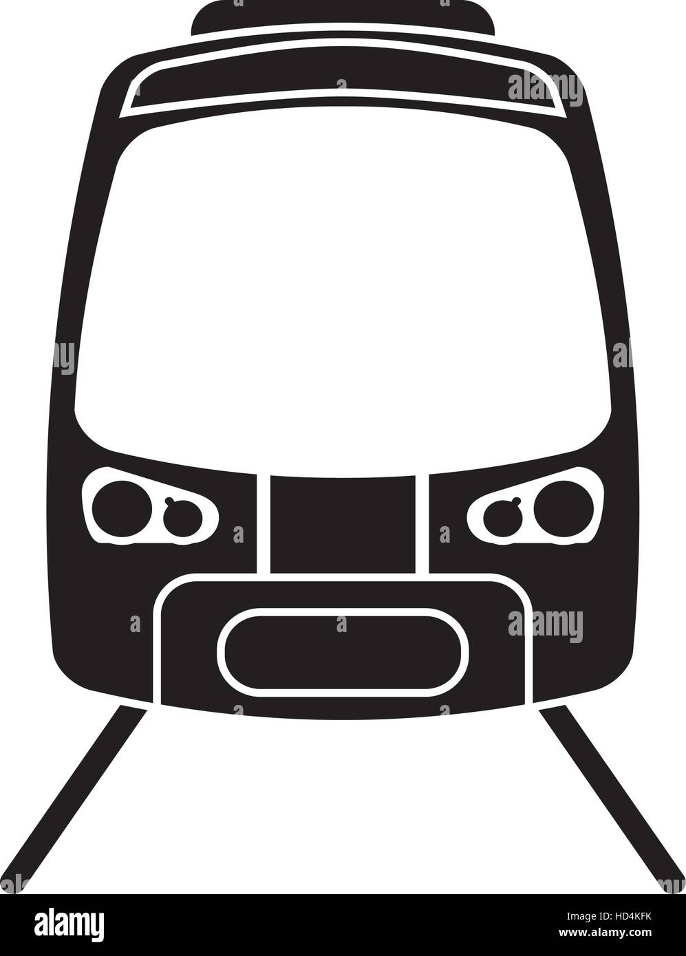 silhouette high speed train passenger rail road Stock Vector Image ...