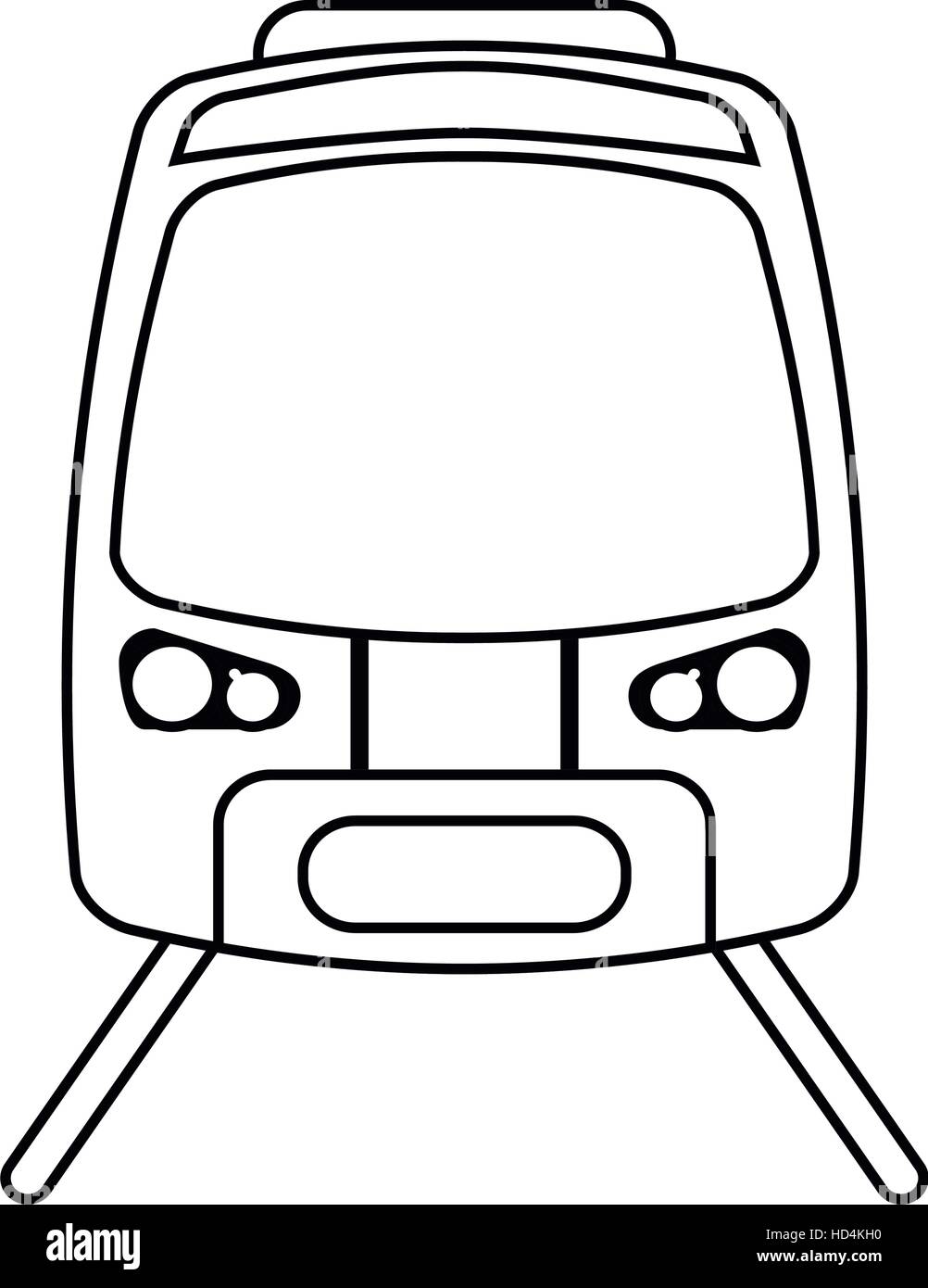 high speed train passenger rail road outline Stock Vector Image & Art ...