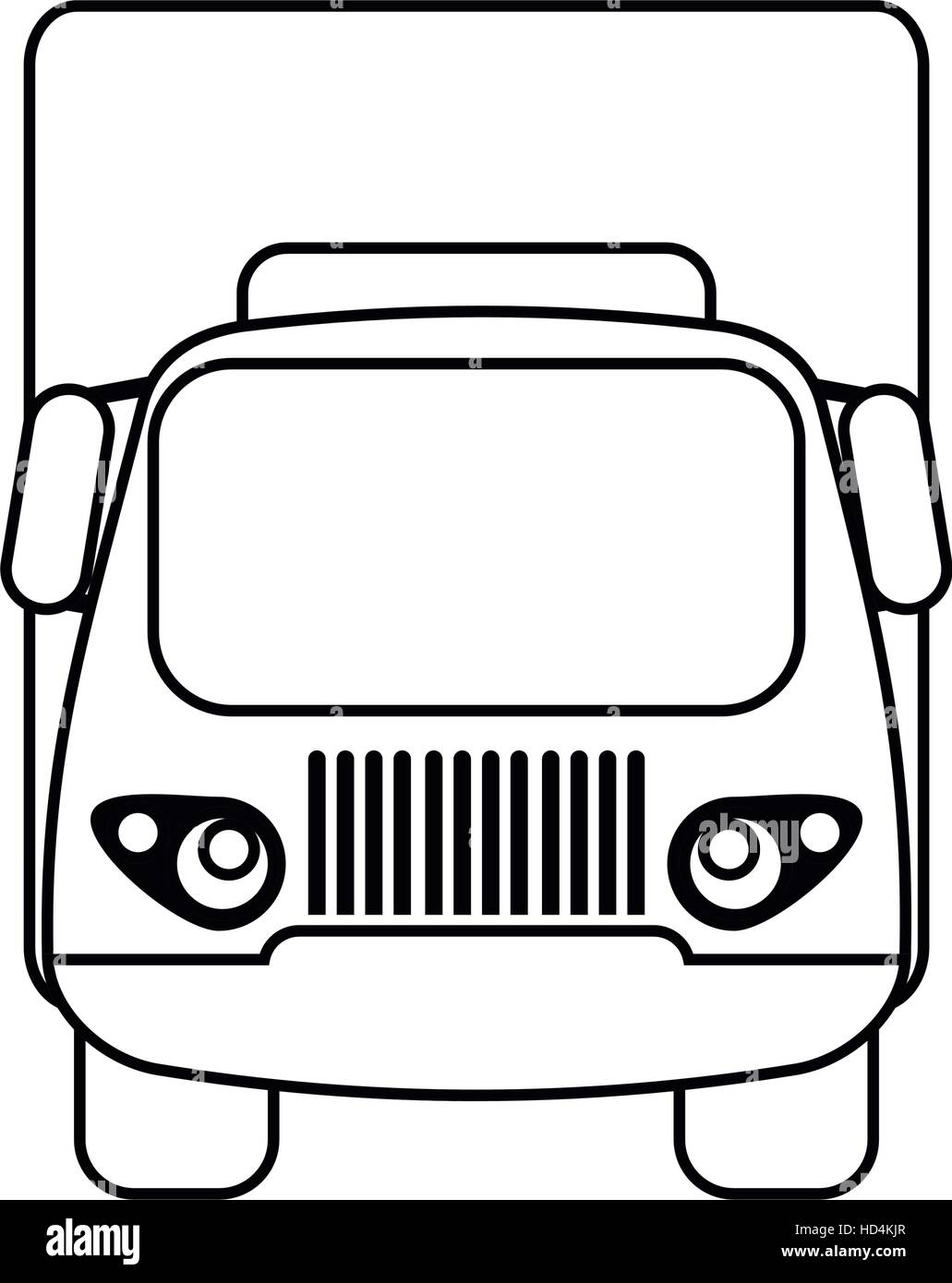 truck small cargo transportation outline Stock Vector Image & Art - Alamy