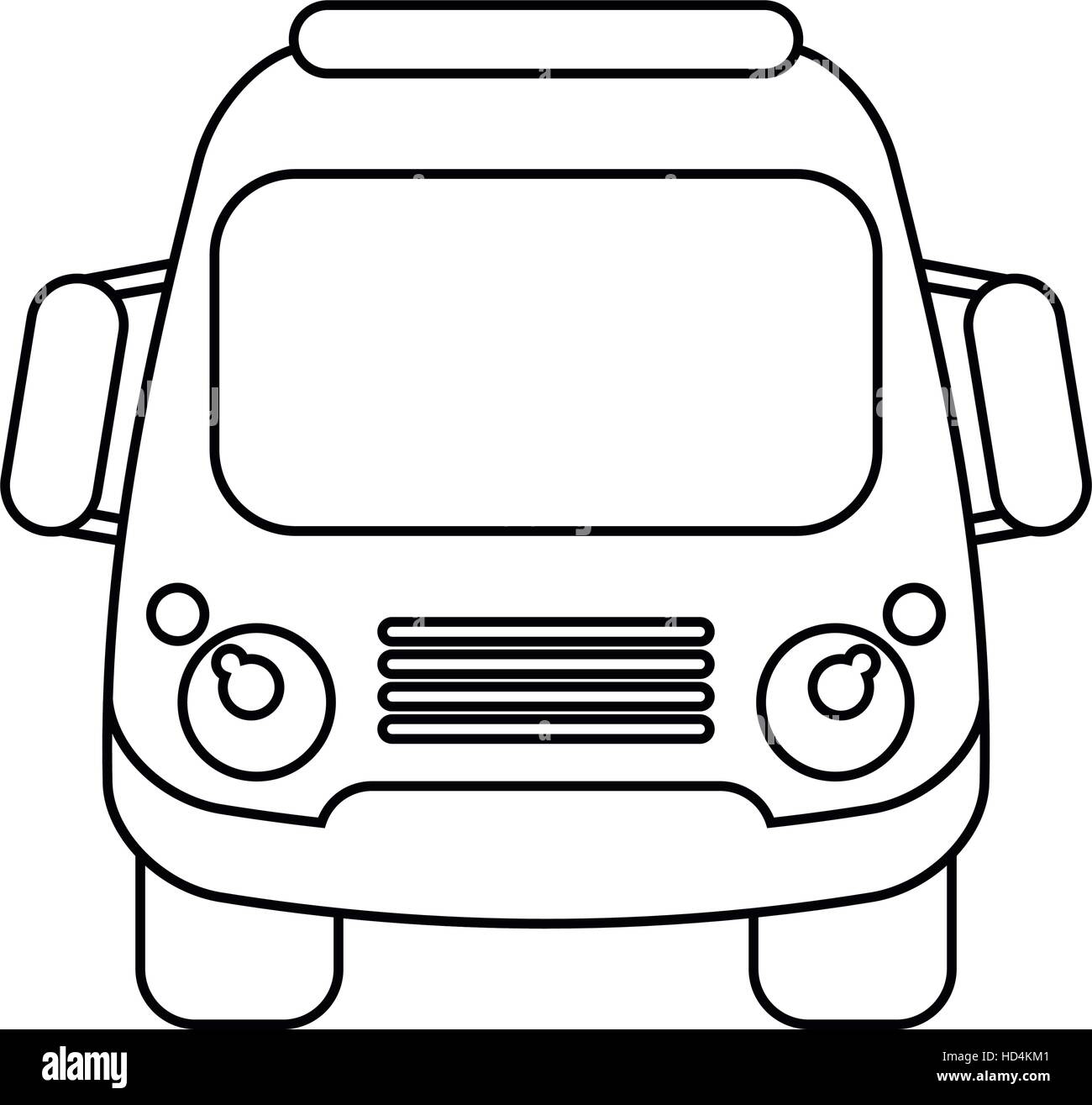 school bus student transport outline Stock Vector Image & Art - Alamy