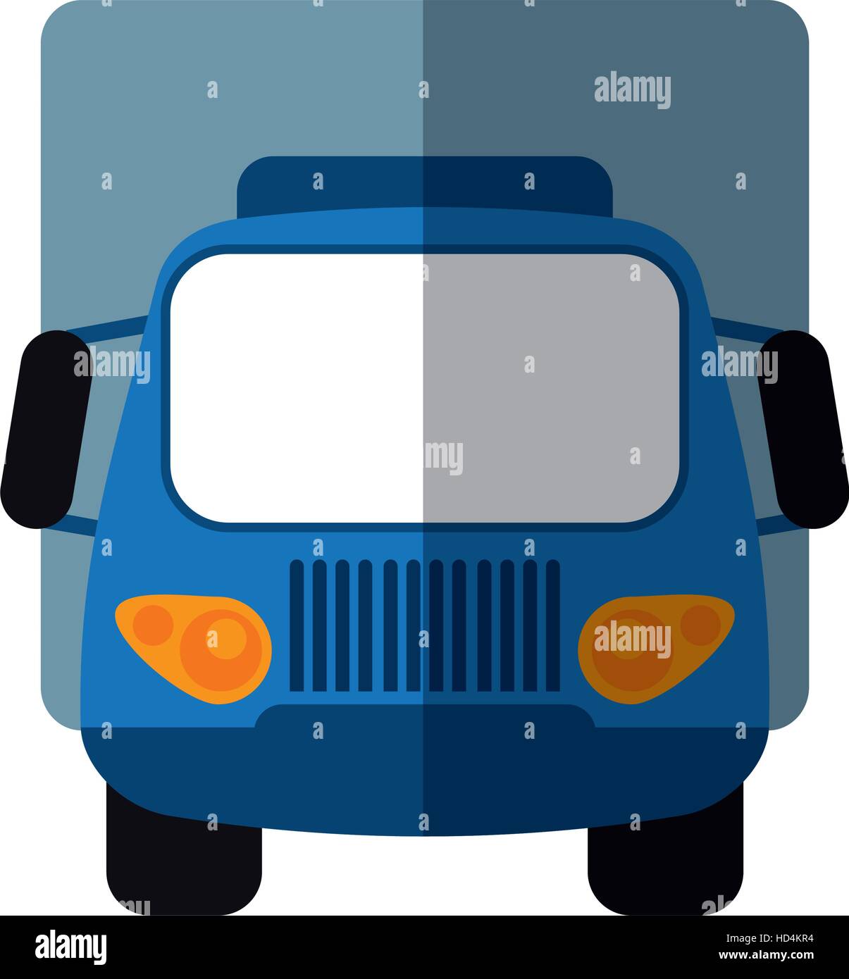 blue truck small cargo transportation shadow Stock Vector Image & Art ...
